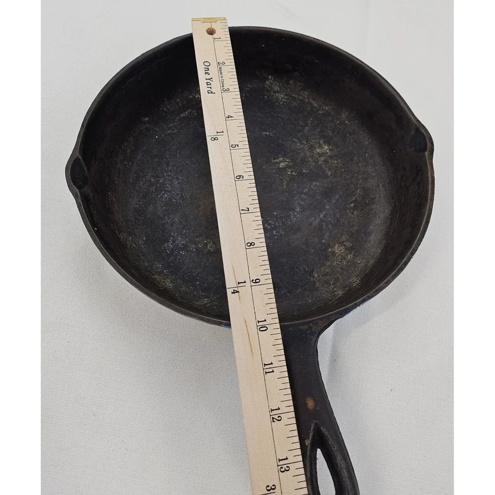 Kitchen | Vintage Hand Painted Cast Iron Skillet Barn Landscape Folk ...